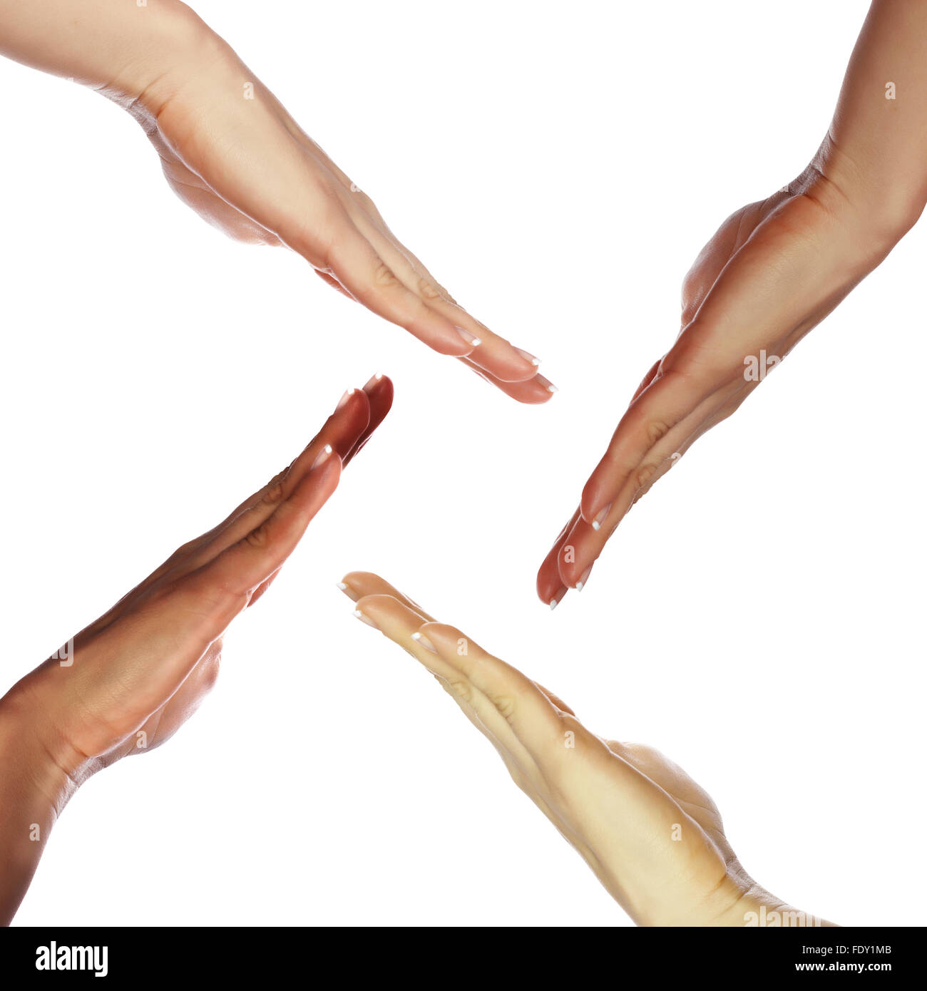 picture of human hands of persons of different races Stock Photo - Alamy