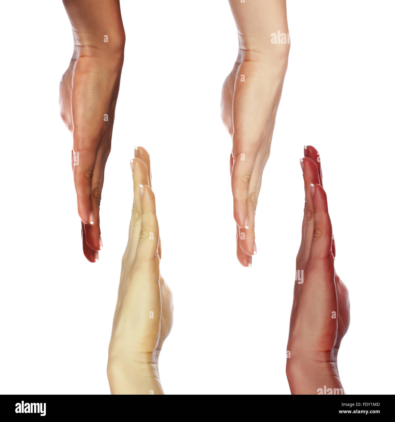 picture of human hands of persons of different races Stock Photo - Alamy
