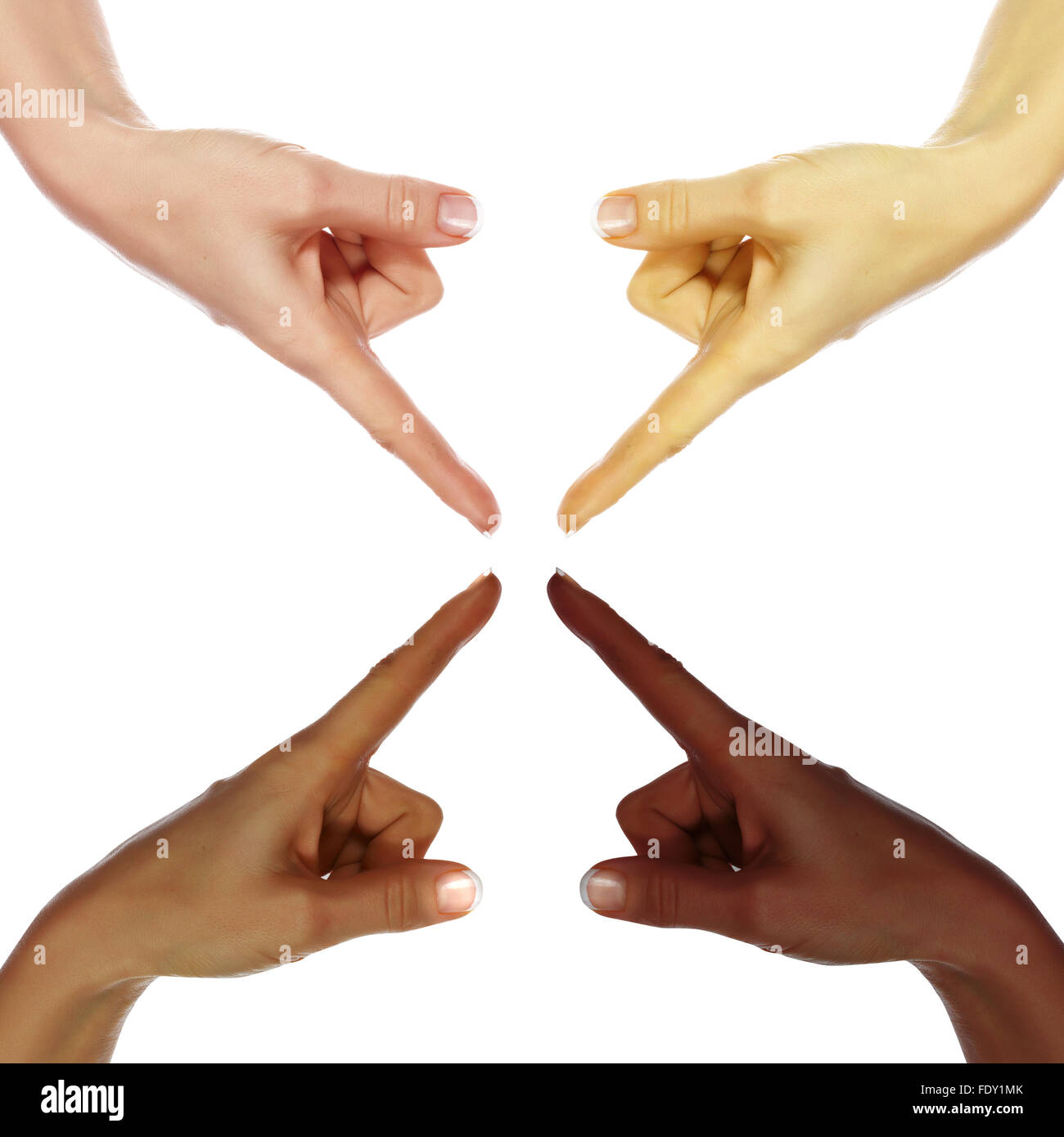 picture of human hands of persons of different races Stock Photo - Alamy