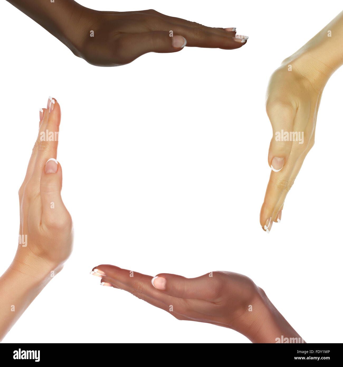 picture of human hands of persons of different races Stock Photo - Alamy