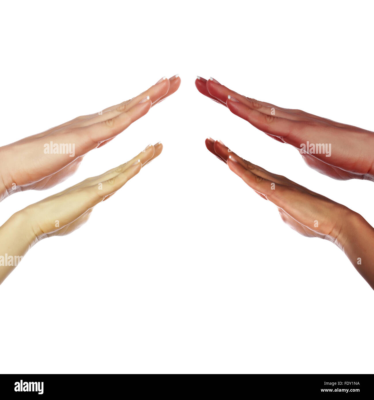 Different races hands hi-res stock photography and images - Alamy