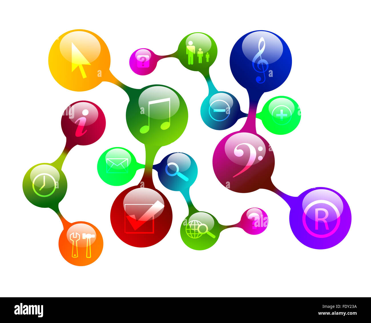 Color sctructure as a symbol of social interconnected network Stock ...