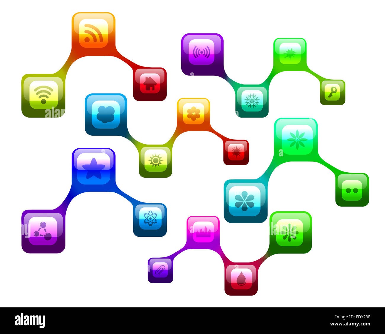 Connection link networking social Cut Out Stock Images & Pictures - Alamy