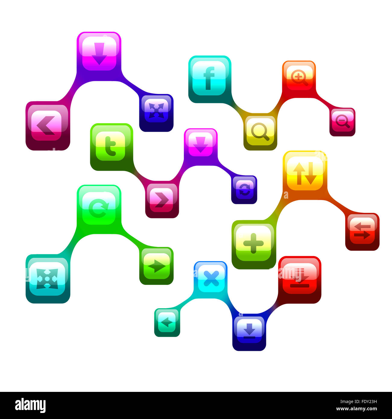 Color sctructure as a symbol of social interconnected network Stock ...