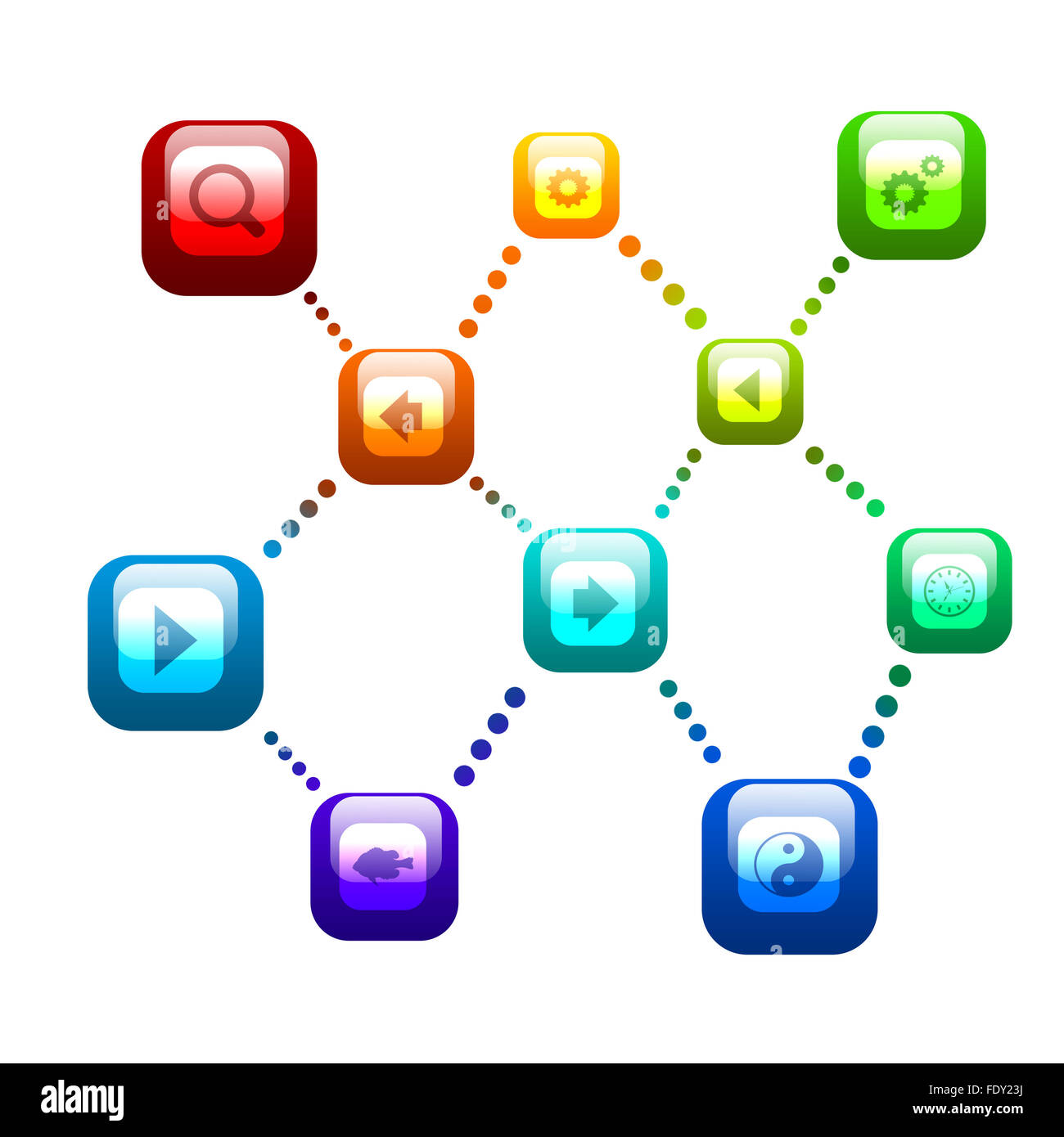 Color sctructure as a symbol of social interconnected network Stock ...