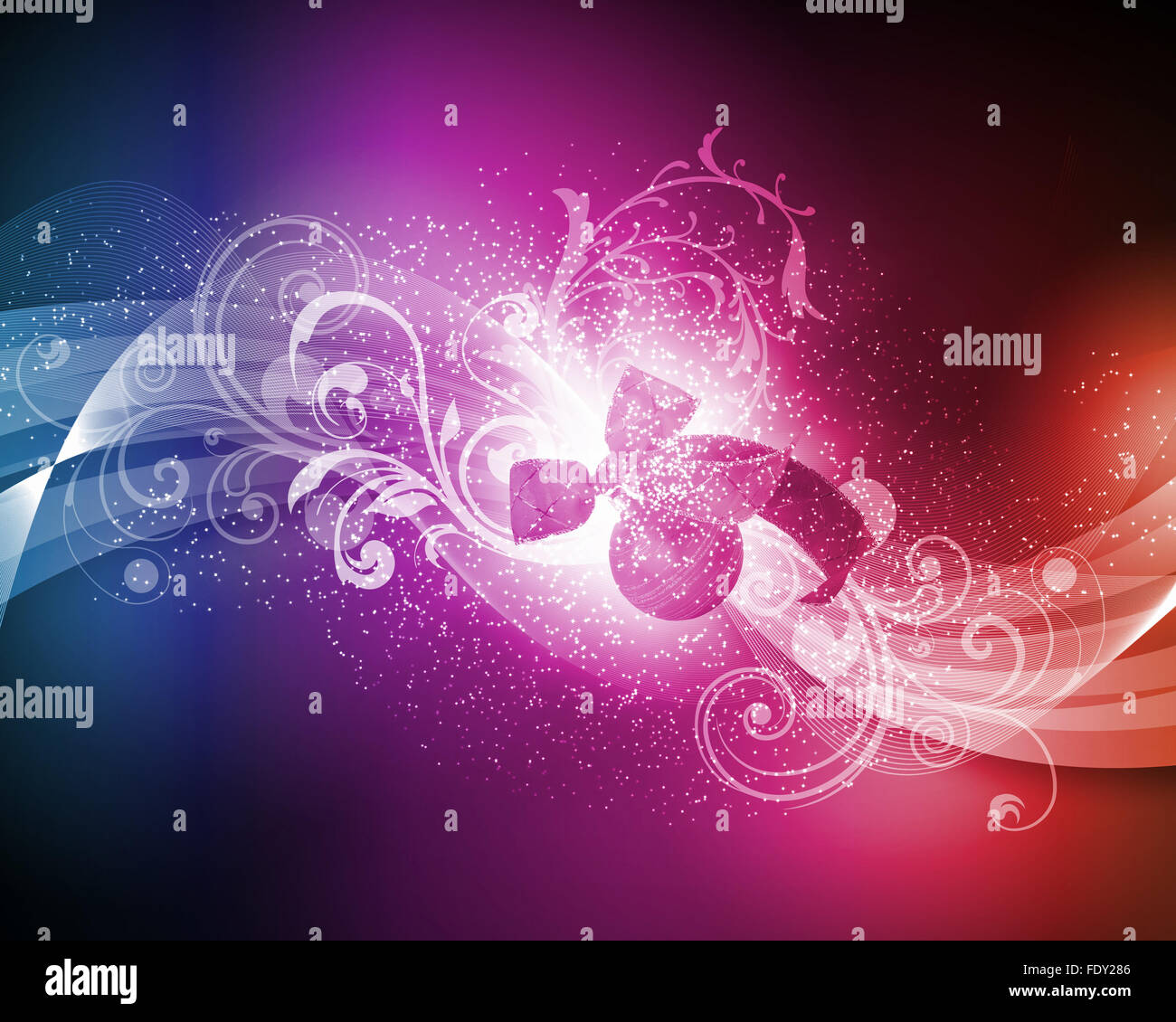 Black background with traditional Christmas decoration symbols Stock ...