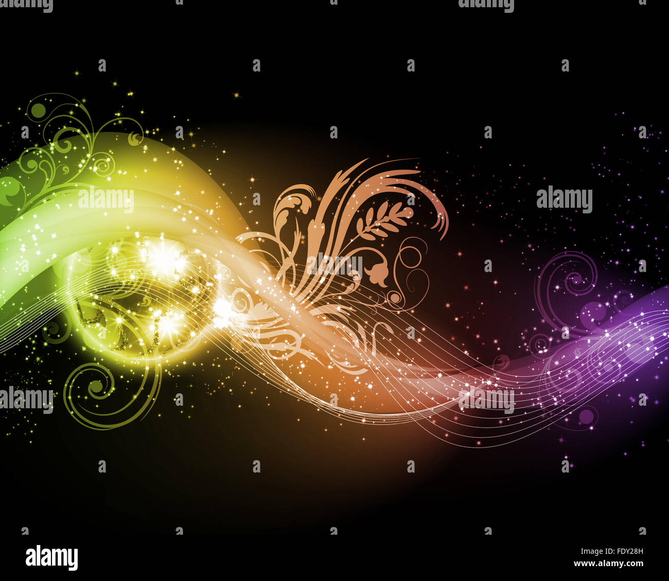 Black background with traditional Christmas decoration symbols Stock ...