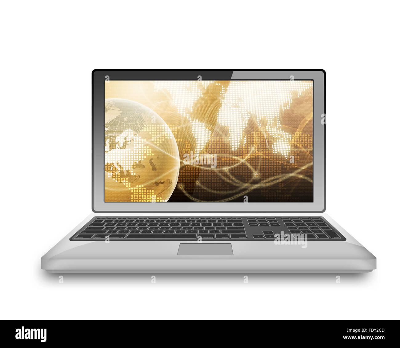 picture of notebook with world map on display Stock Photo - Alamy