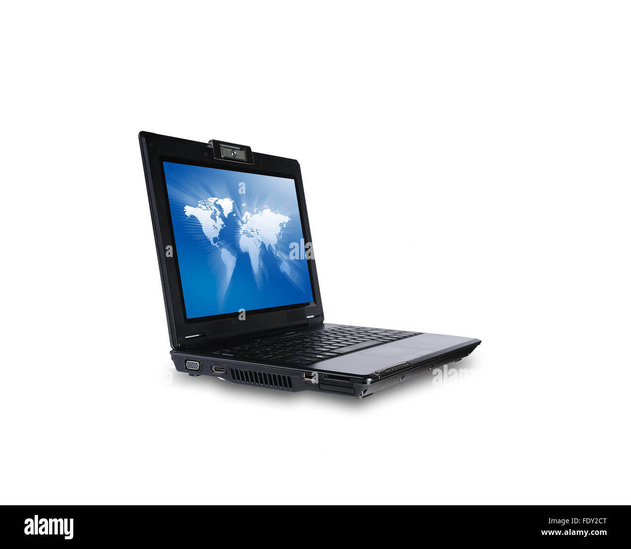 picture of notebook with world map on display Stock Photo - Alamy