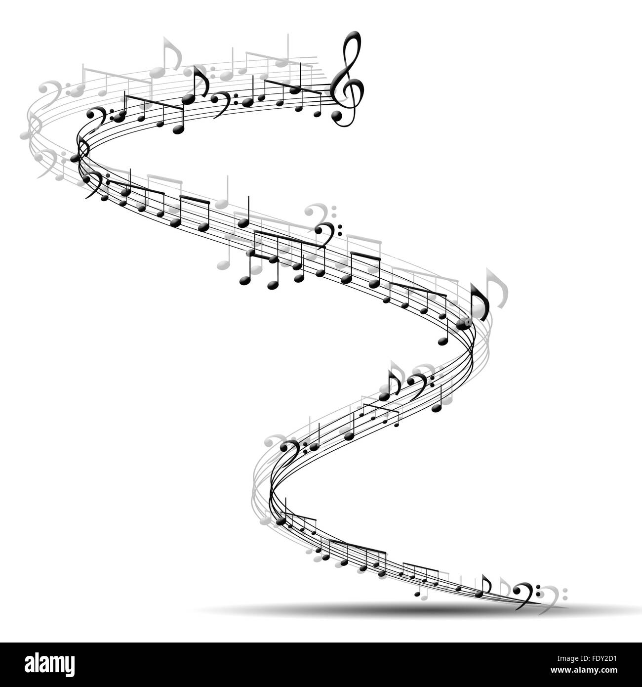 composition made of note sing against white background as symbol of ...