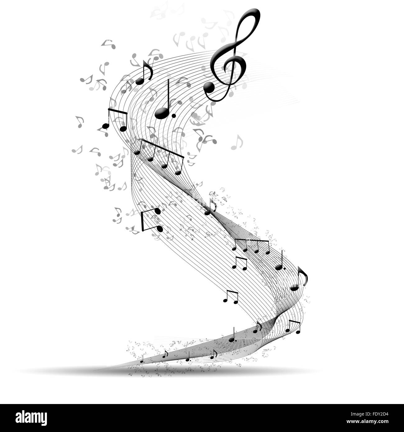 composition made of note sing against white background as symbol of ...