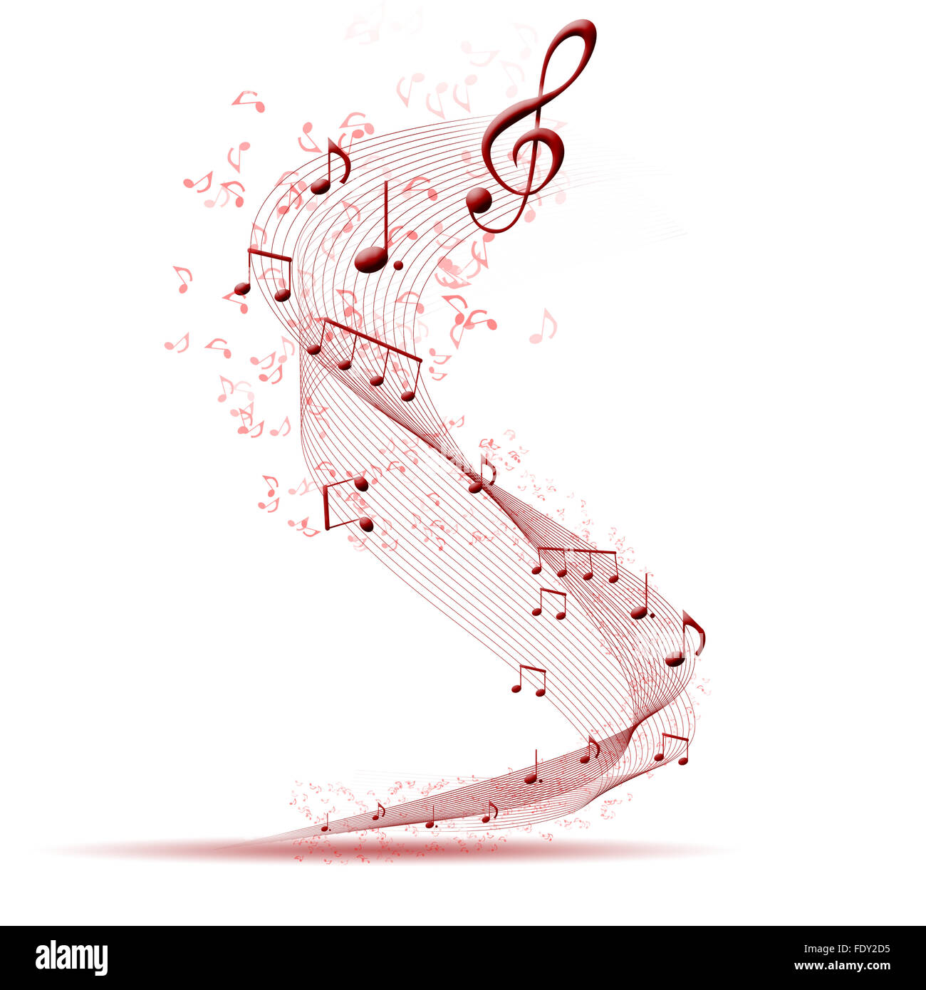 composition made of note sing against white background as symbol of ...