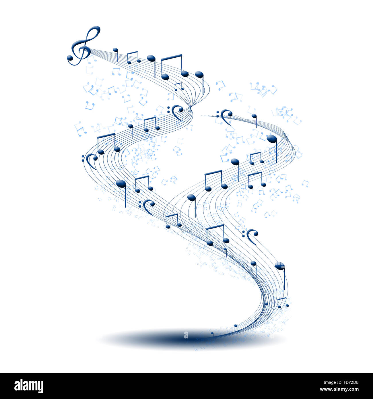 composition made of note sing against white background as symbol of ...