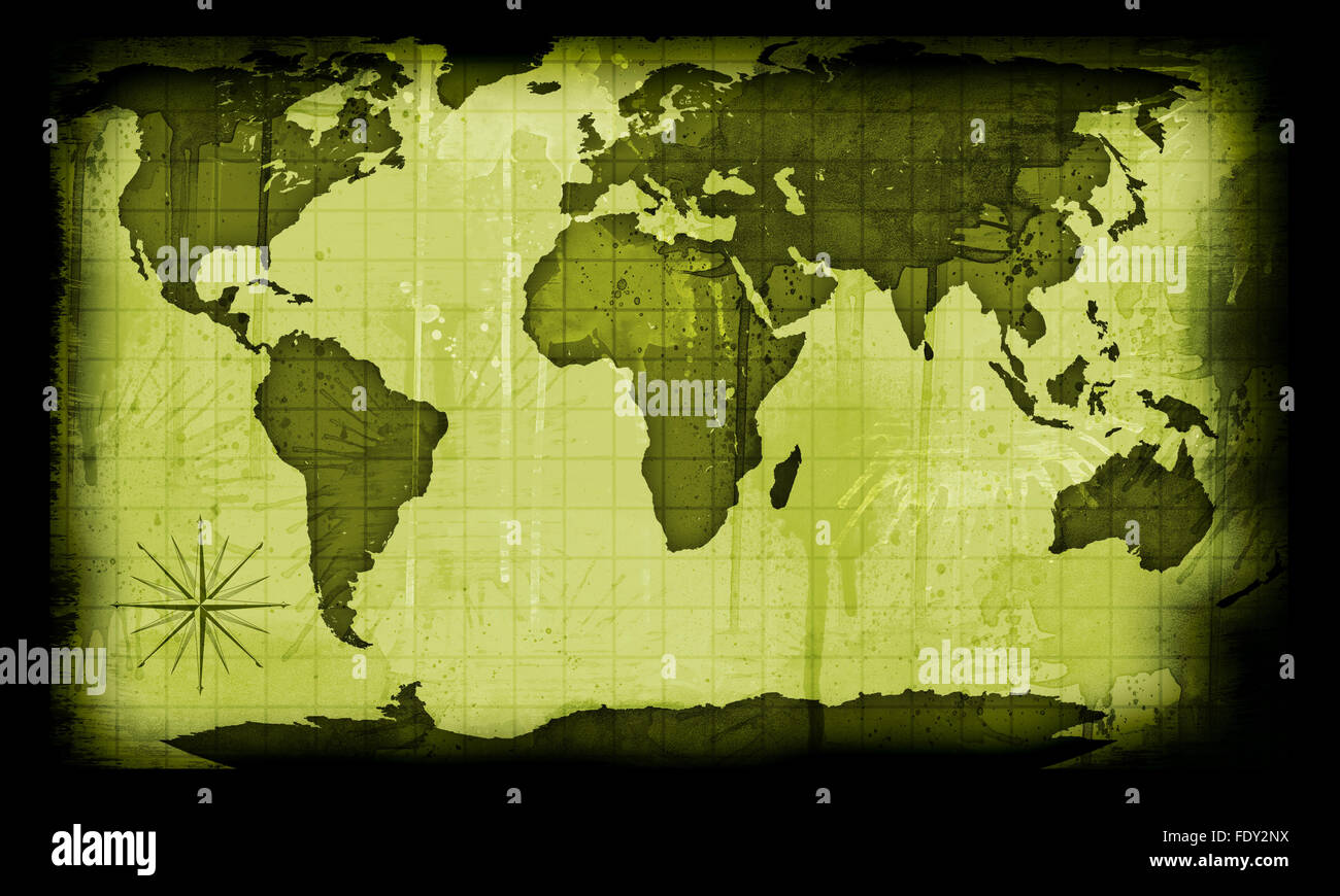 Image of an old paper world map Stock Photo - Alamy