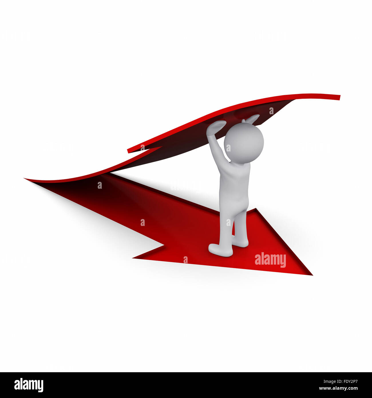 Business woman holding arrow Cut Out Stock Images & Pictures - Alamy