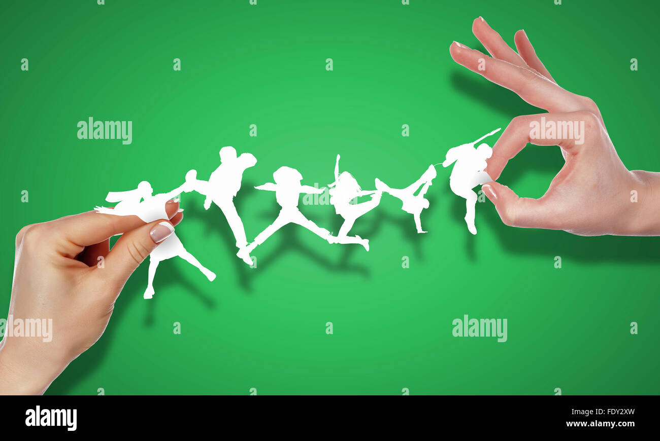 Human figures and symbols of social communication Stock Photo - Alamy