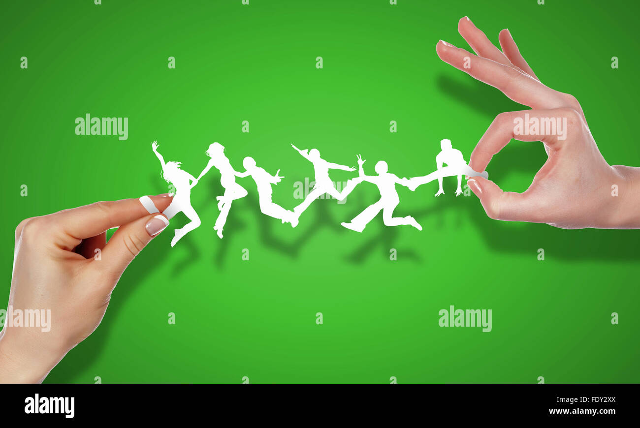 Human figures and symbols of social communication Stock Photo - Alamy