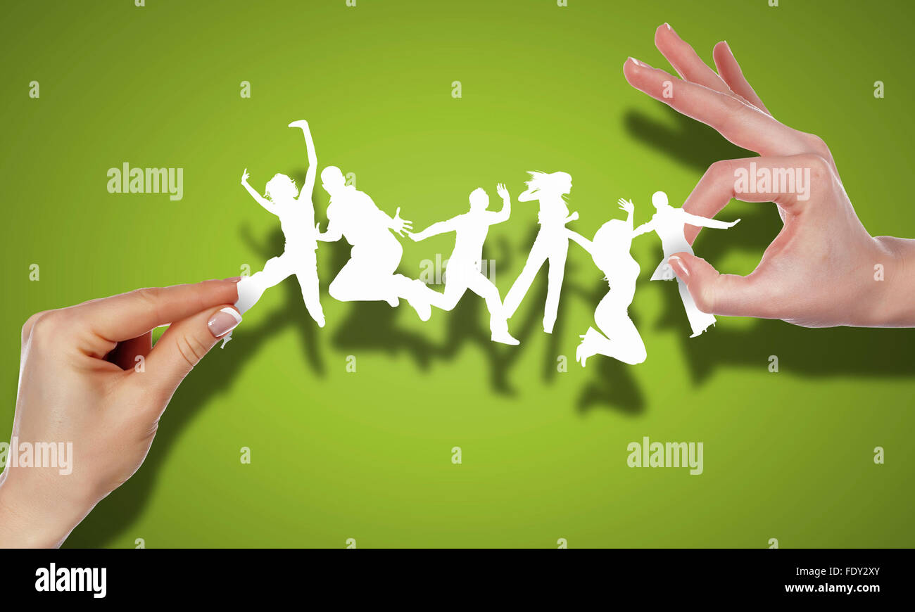 Human figures and symbols of social communication Stock Photo - Alamy