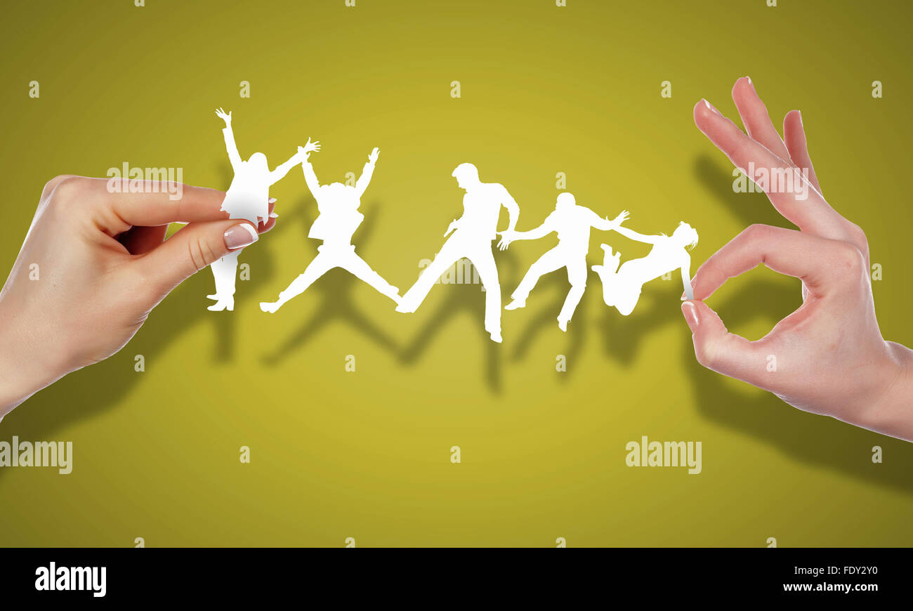 Human figures and symbols of social communication Stock Photo - Alamy