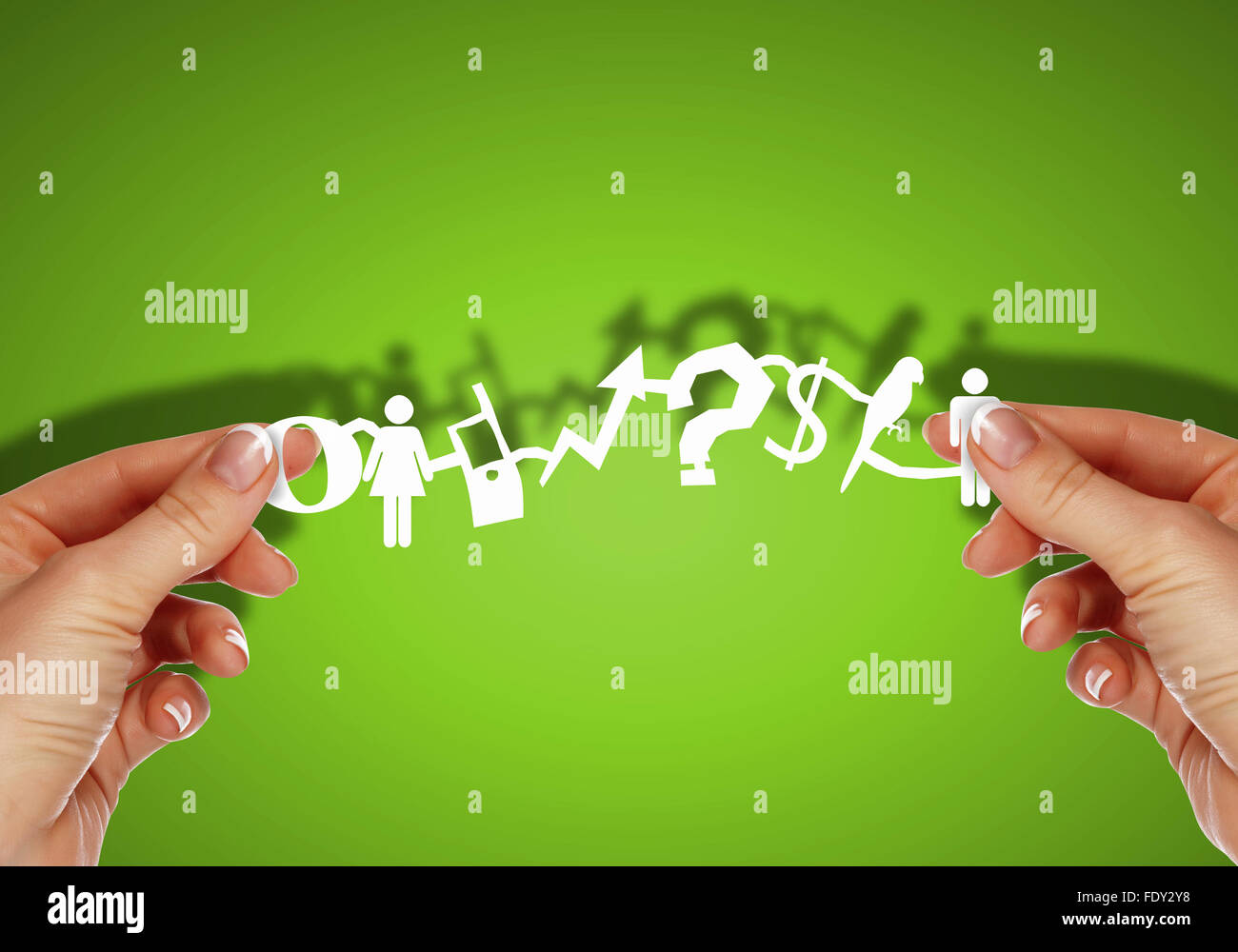 Human figures and symbols of social communication Stock Photo - Alamy