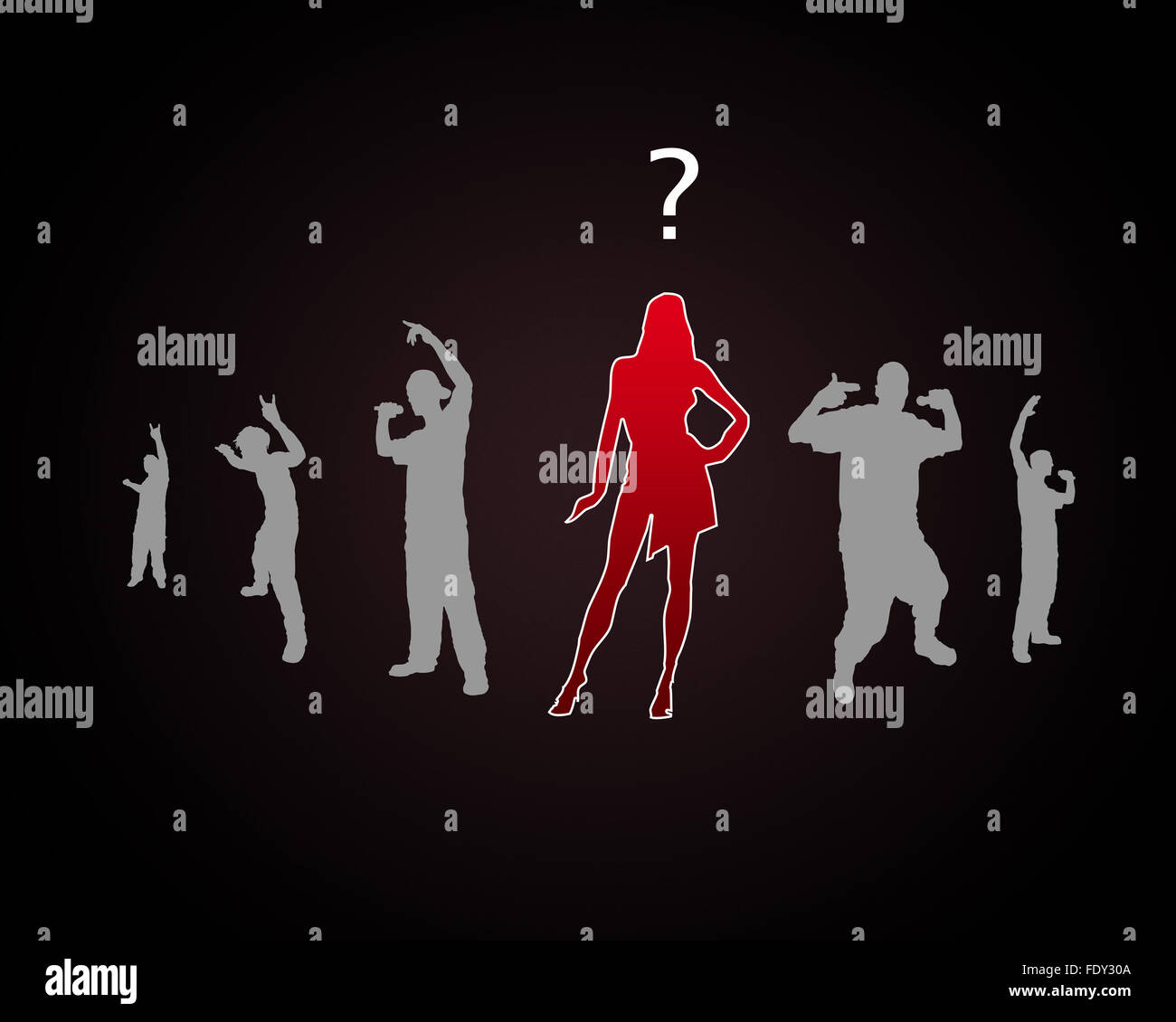 Human figures and symbols of social communication Stock Photo - Alamy