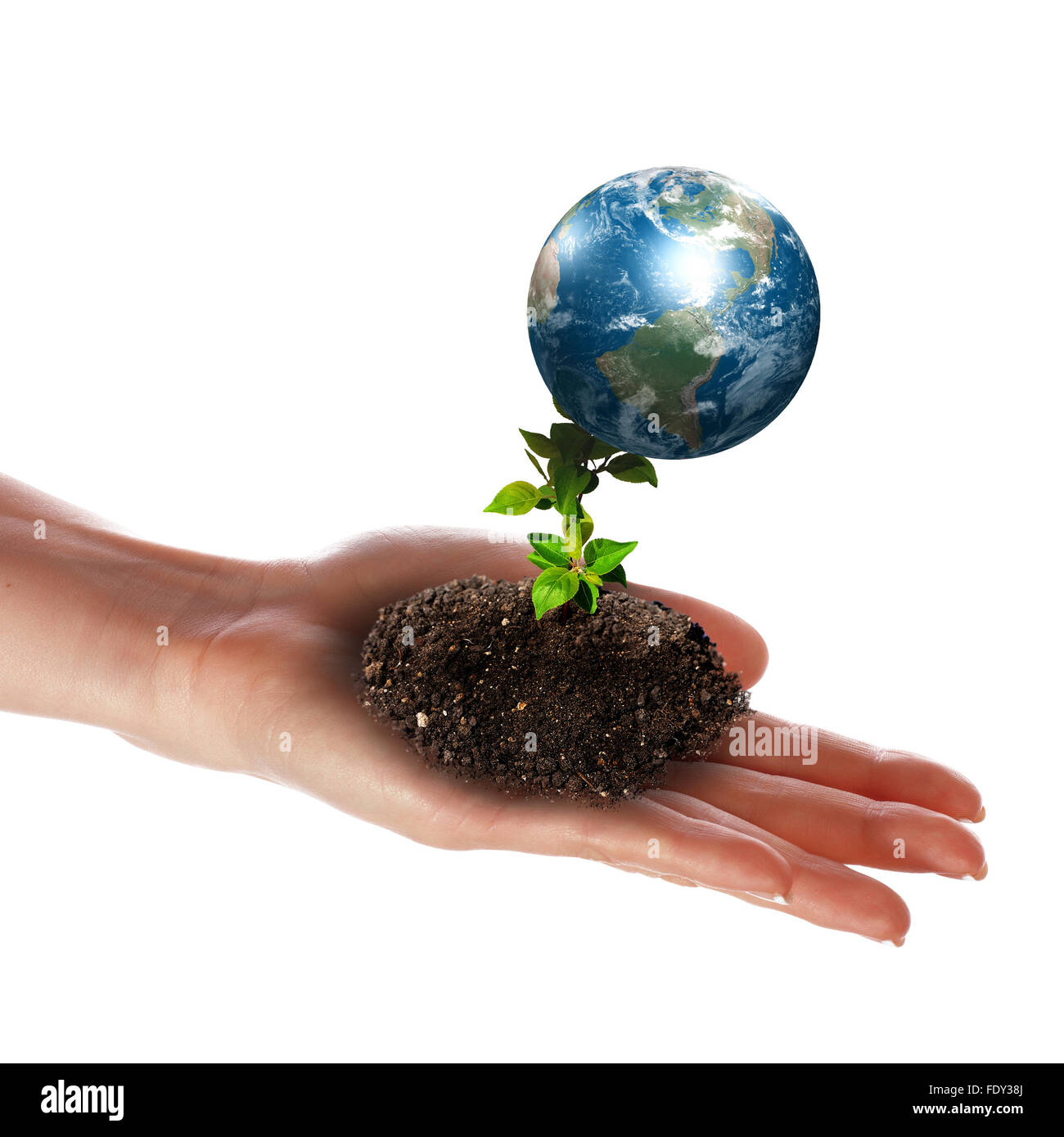 Hands and Earth. Symbol of environmental protection Stock Photo - Alamy
