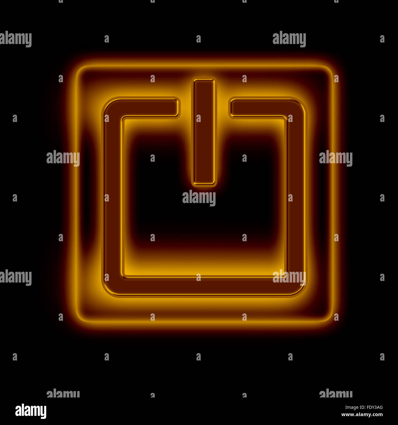 picture of power button against black background Stock Photo - Alamy