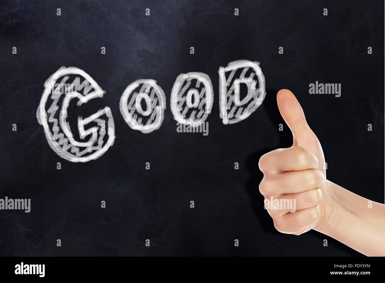 School board with the word Good written on it Stock Photo - Alamy