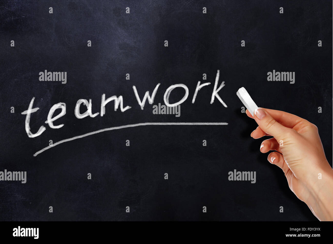 School board with the word Teamwork written on it Stock Photo - Alamy