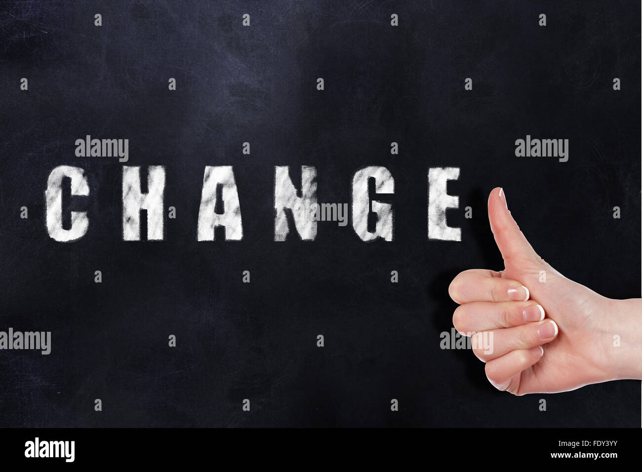 School board with the word change written on it Stock Photo - Alamy