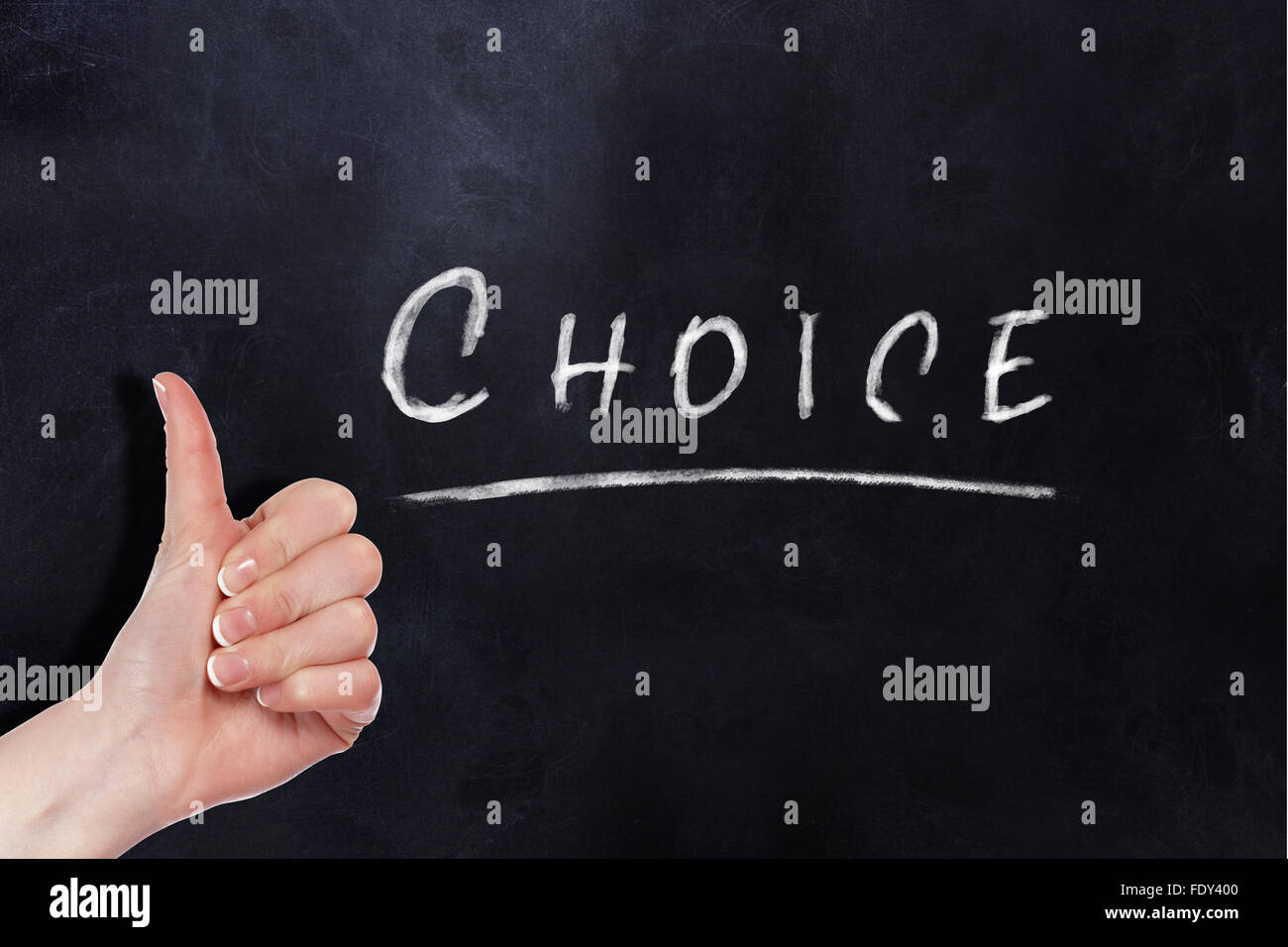 School board with the word choice written on it Stock Photo - Alamy