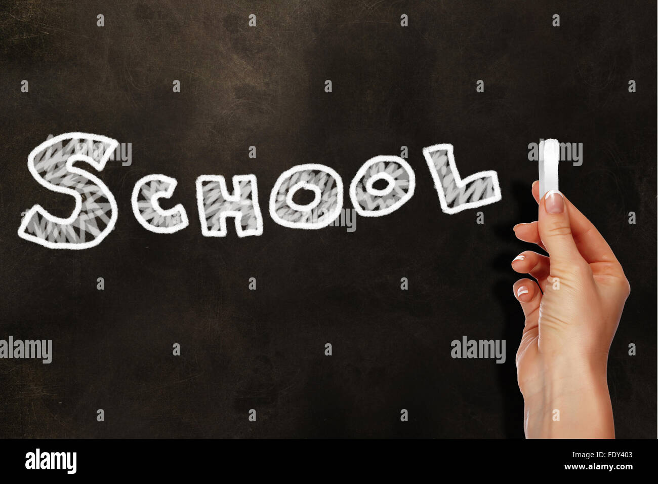 School board with the word school written on it Stock Photo - Alamy