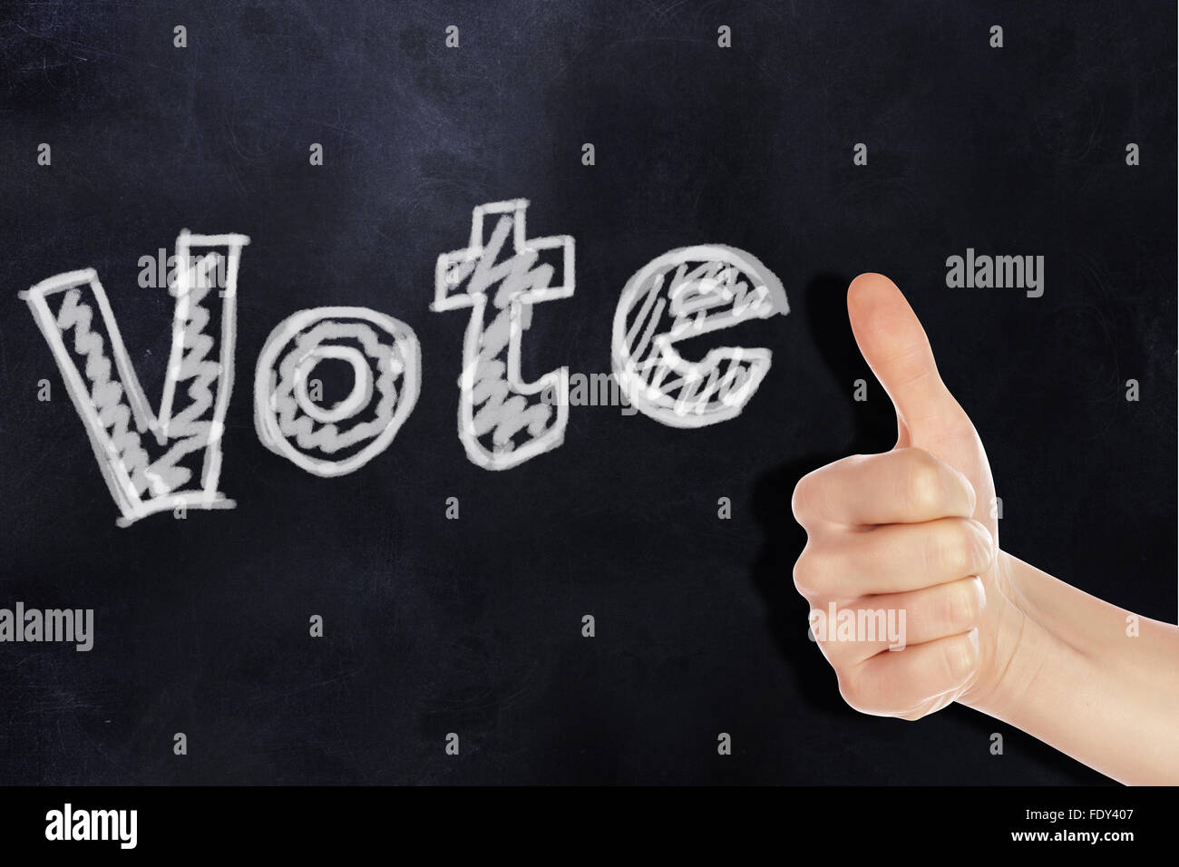 School board with the word vote written on it Stock Photo - Alamy