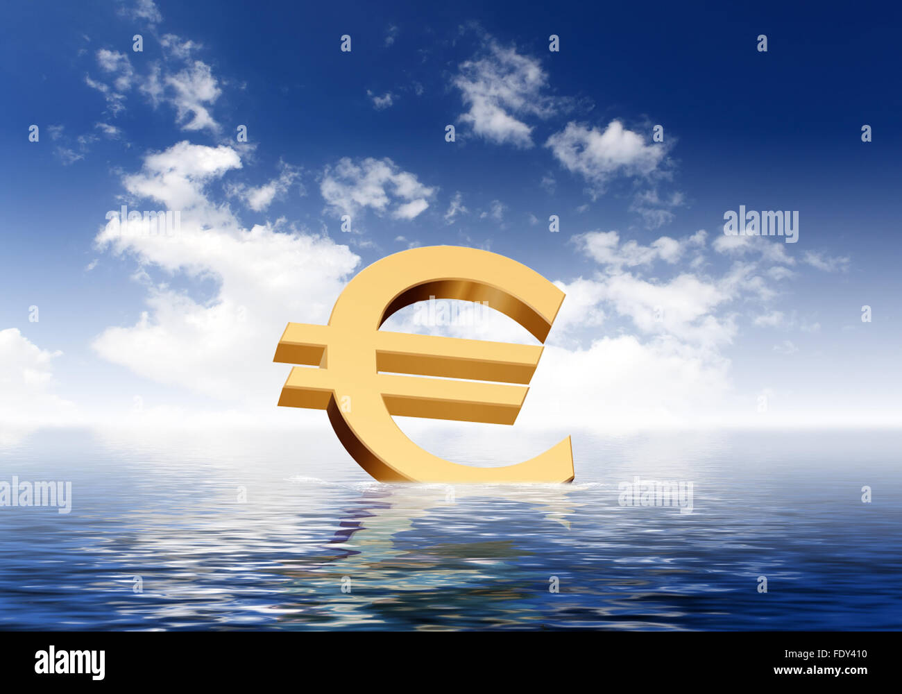 Golden silver euro symbols hi-res stock photography and images - Alamy