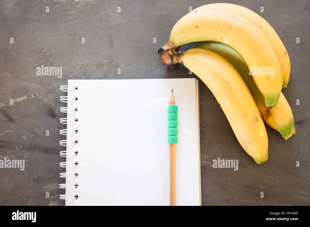 Shopping list with Healthy fruits, stock photo Stock Photo - Alamy