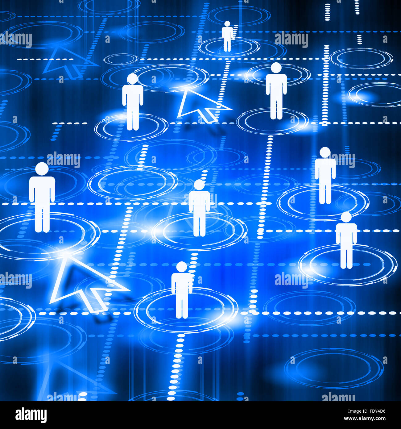 human models connected together in a social network pattern Stock Photo ...