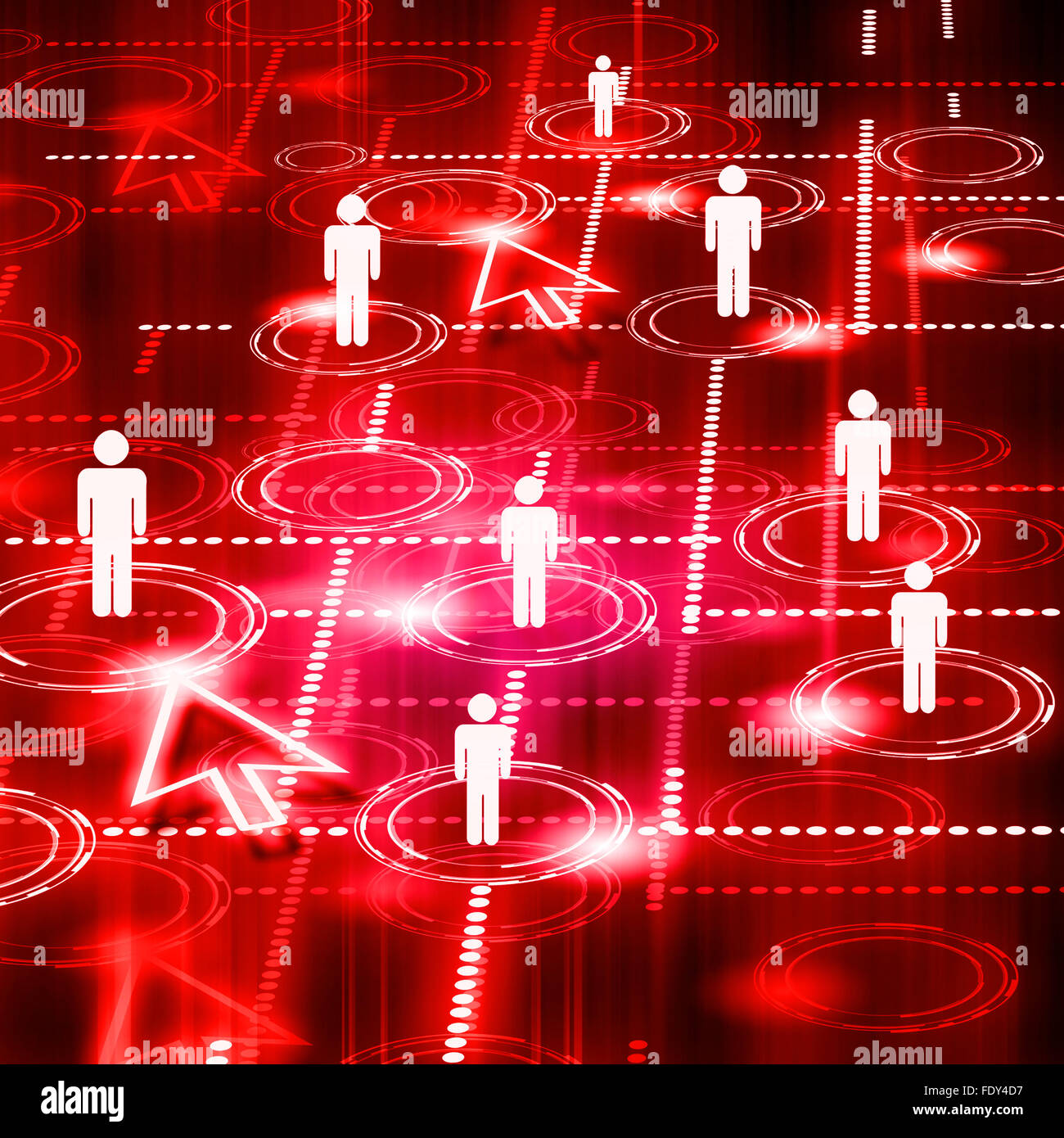 human models connected together in a social network pattern Stock Photo ...