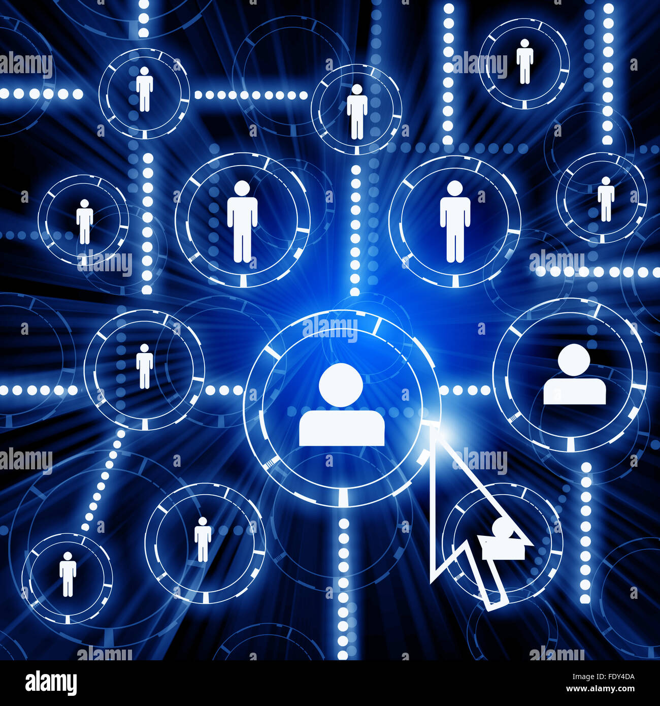 human models connected together in a social network pattern Stock Photo ...