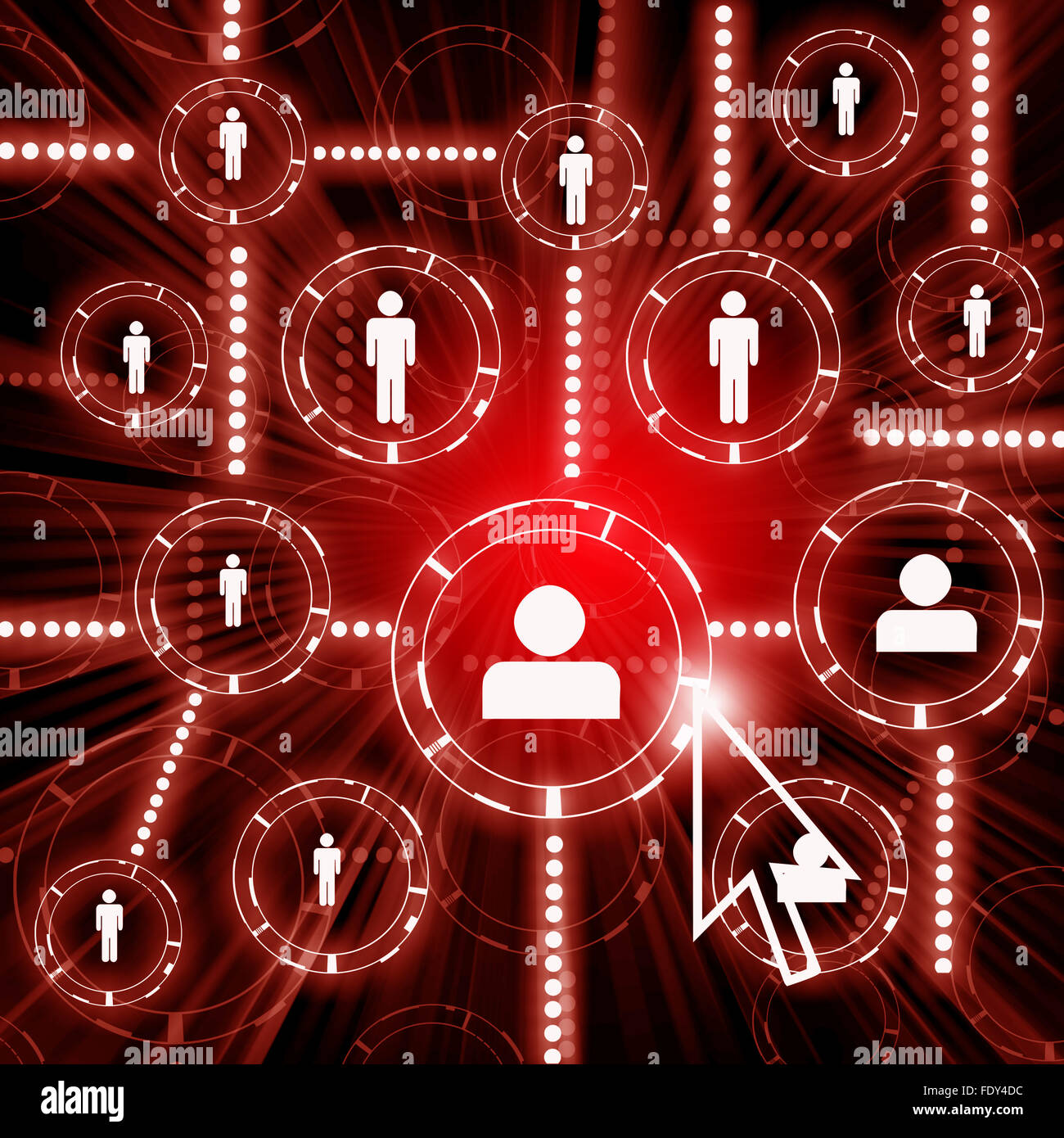 human models connected together in a social network pattern Stock Photo ...