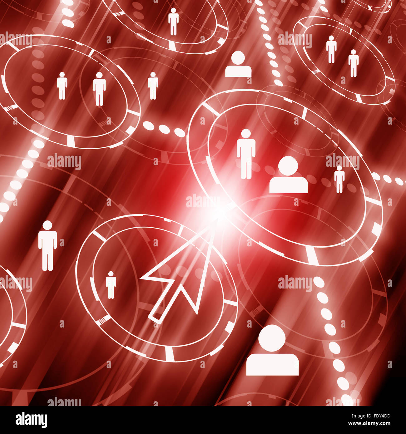 human models connected together in a social network pattern Stock Photo ...