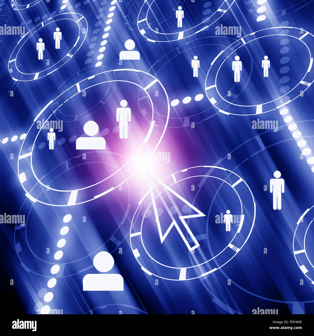 human models connected together in a social network pattern Stock Photo ...
