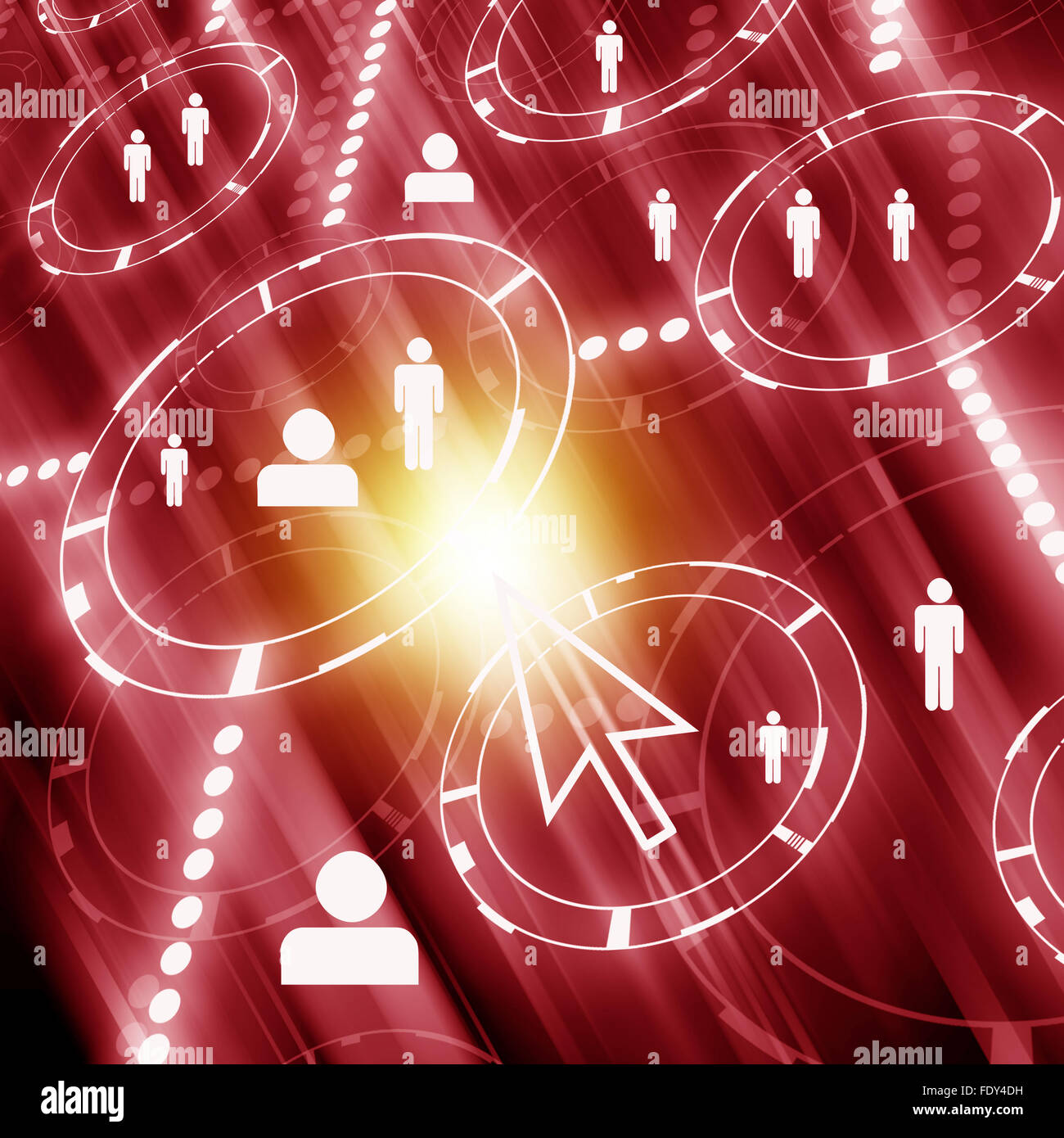 human models connected together in a social network pattern Stock Photo ...