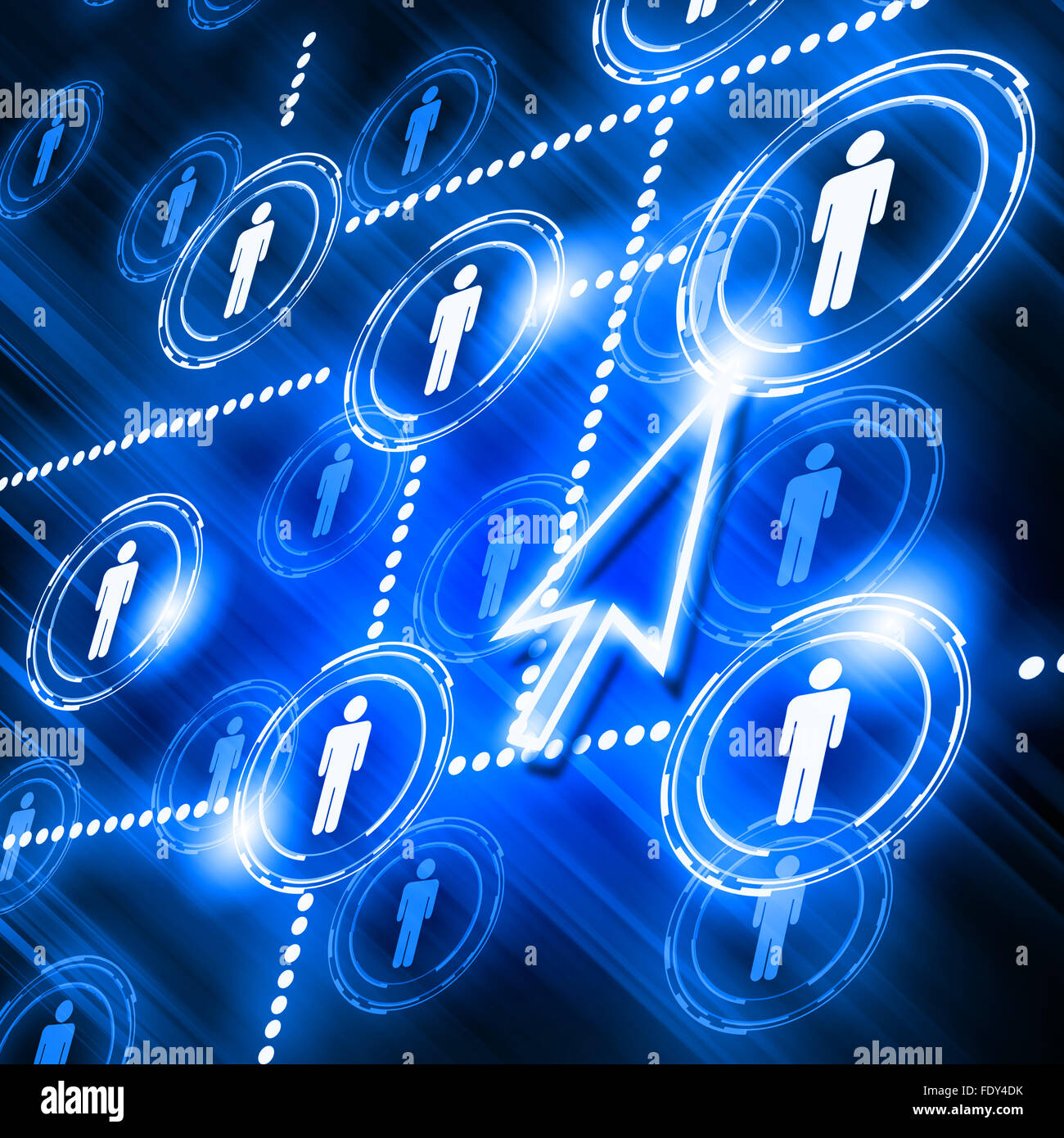 human models connected together in a social network pattern Stock Photo ...