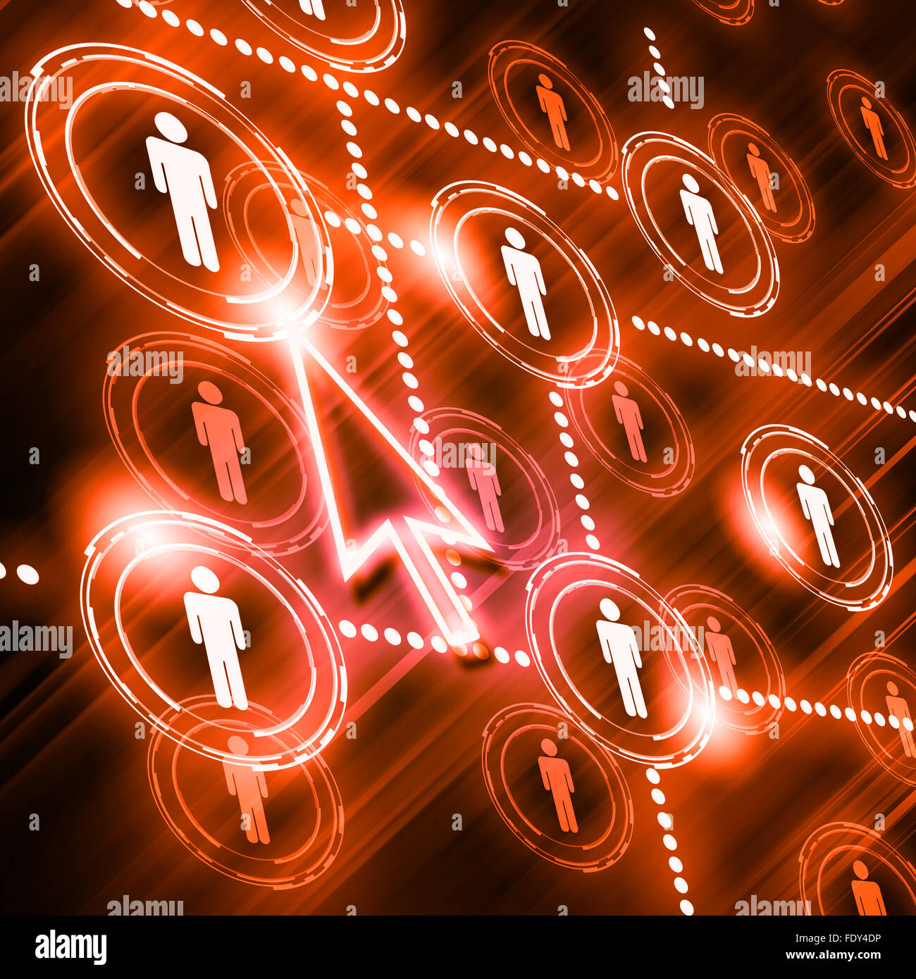 human models connected together in a social network pattern Stock Photo ...