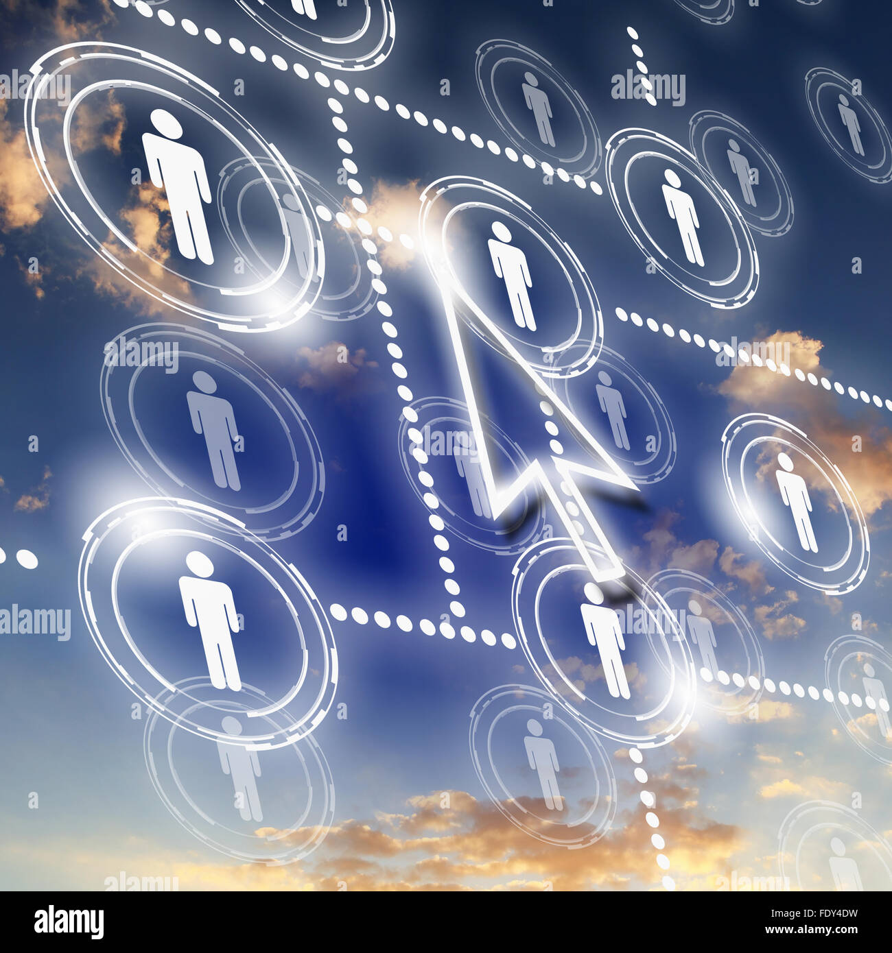 human figures as a symbol of social network Stock Photo - Alamy