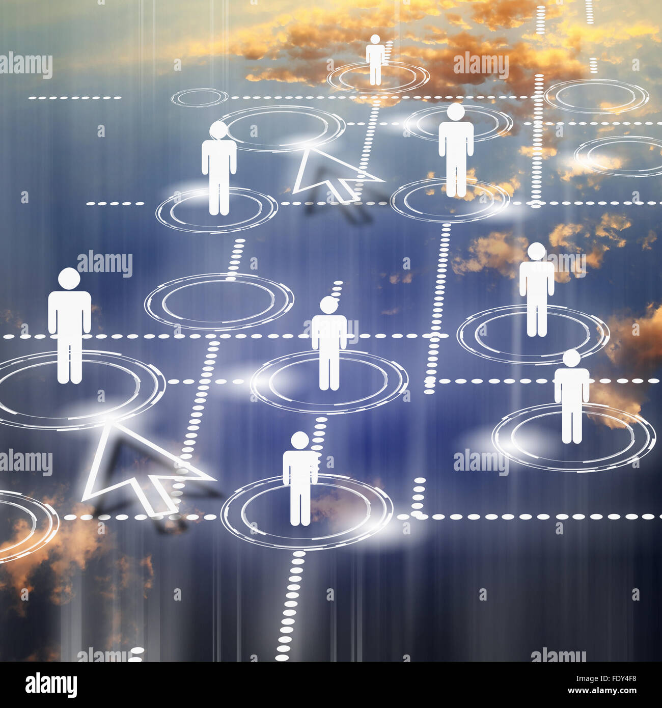 human figures as a symbol of social network Stock Photo - Alamy