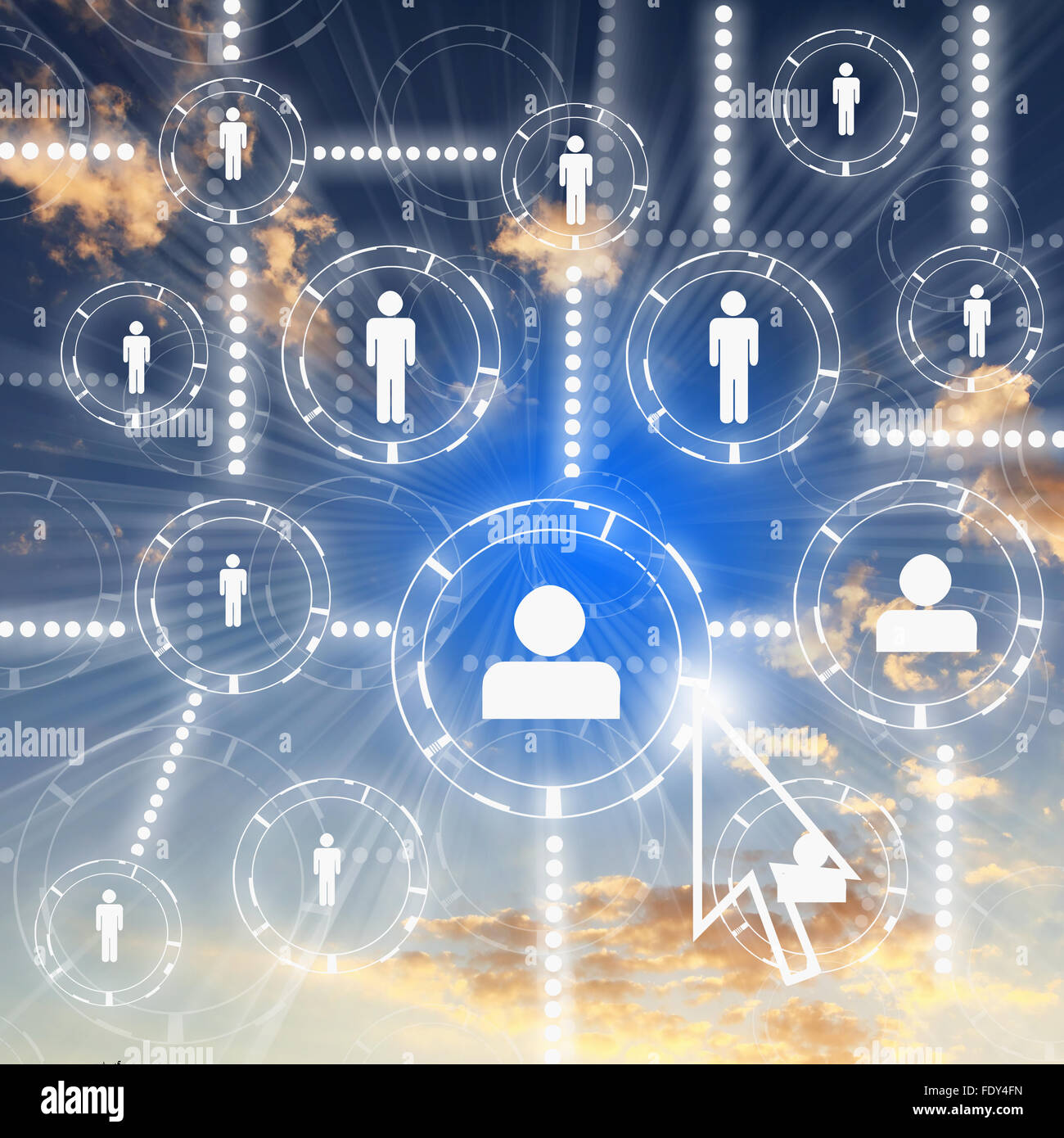 human figures as a symbol of social network Stock Photo - Alamy