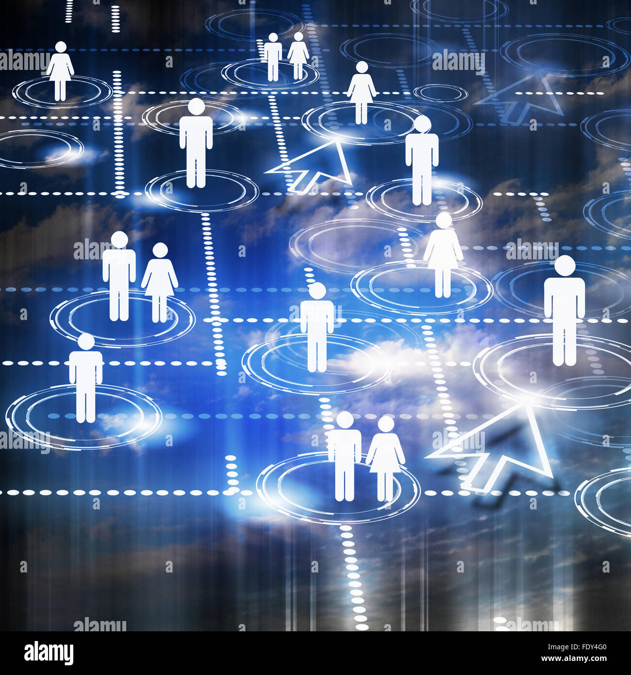 human figures as a symbol of social network Stock Photo - Alamy