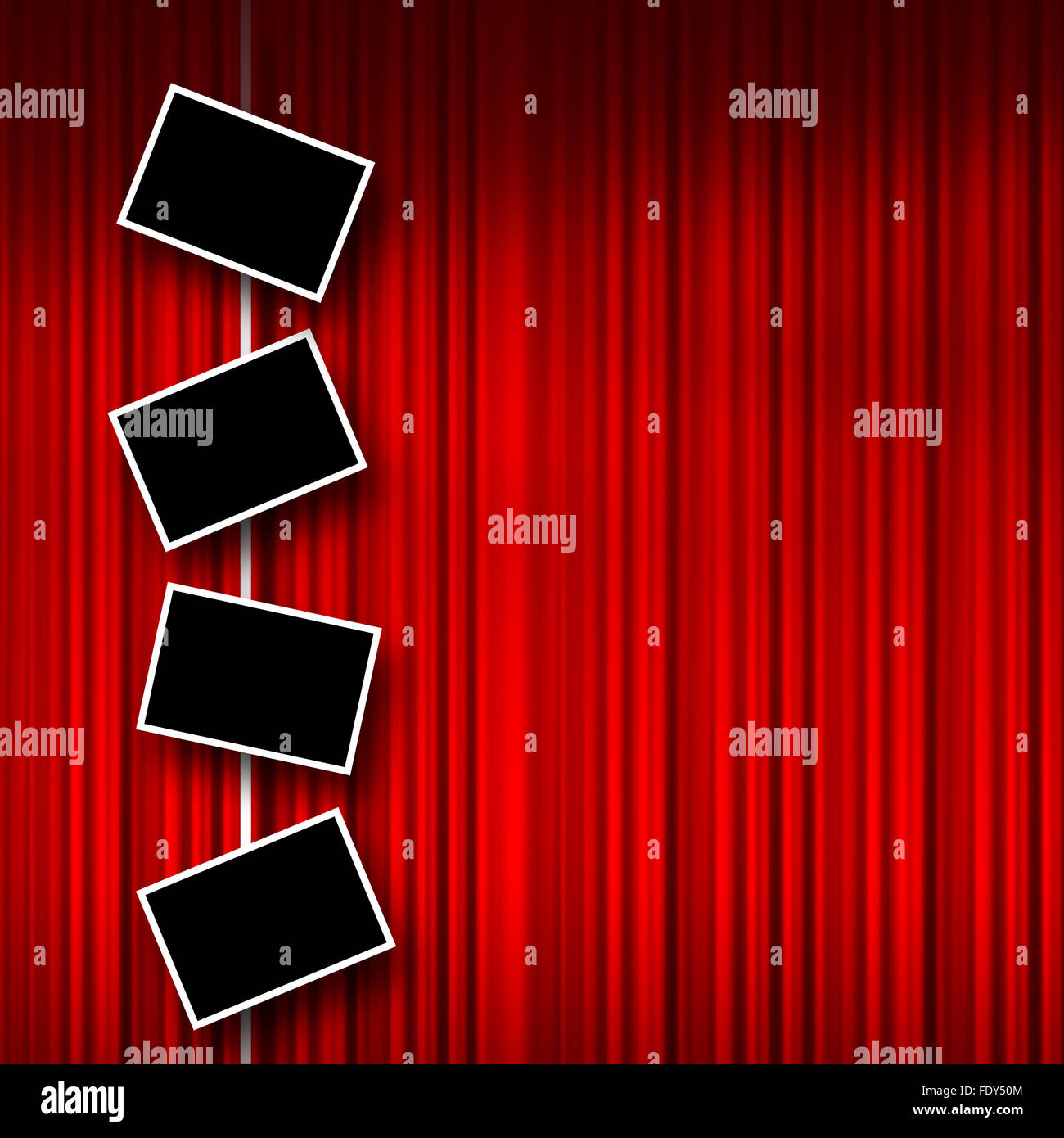 Dark frame with a pin on a colored background Stock Photo - Alamy