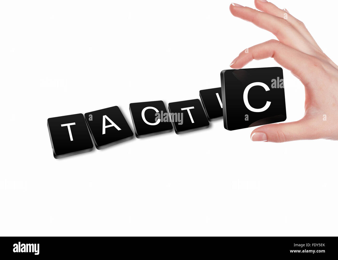 human hand making a business word puzzle Stock Photo - Alamy